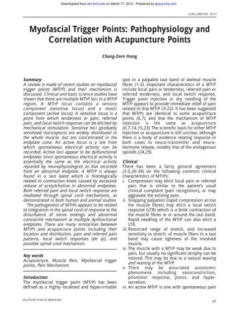 Myofascial Trigger Points