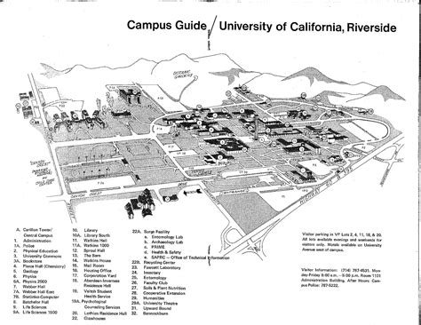 University Of California Riverside Campus Map Printable Map