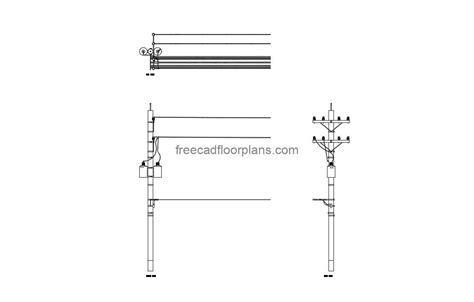 Poste Eléctrico Dibujos Cad Gratuitos