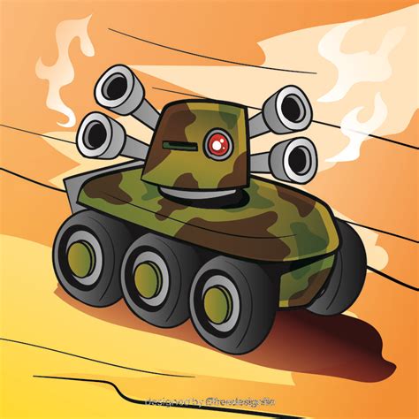 Armored Tank Cartoon Vector Free Download
