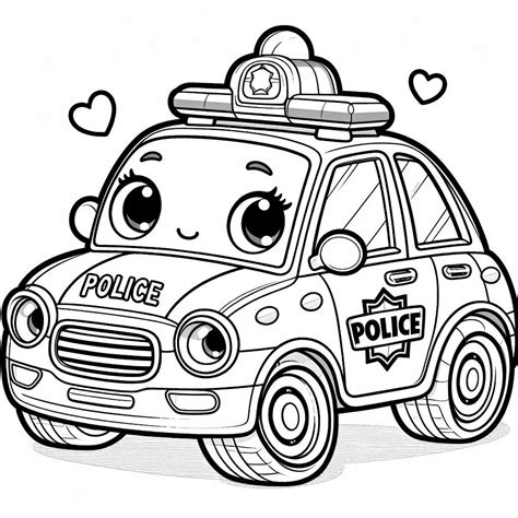 귀여운 경찰차 색칠공부 도안 15종으로 아이와 함께 즐거운 시간 보내기 키즈위키