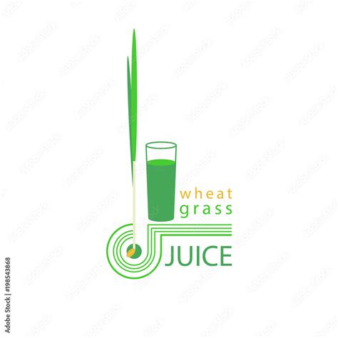 Wheatgrass Juice A Glass With A Drink A Green Sprout And A Seed