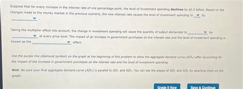 solved hint be sure the new aggregate demand curve ad2 is