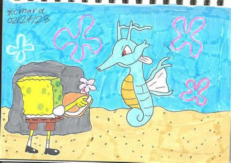 Spongebob Tames Kingdra By Cmara On Deviantart