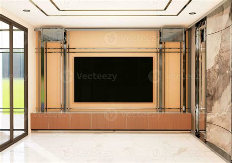 Mock Up Smart Tv In Modern Interior Fully Furnished Rooms 24147463