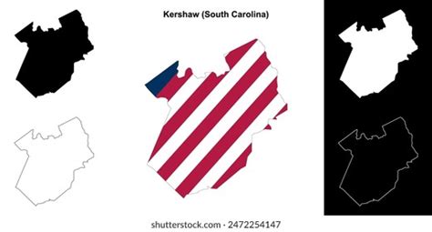 Kershaw County South Carolina Outline Map Stock Vector Royalty Free 2472254147 Shutterstock