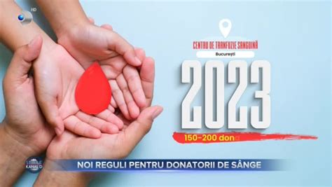 Video Noi Reguli Pentru Donatorii De Sânge Donarea De Sânge Doar Cu