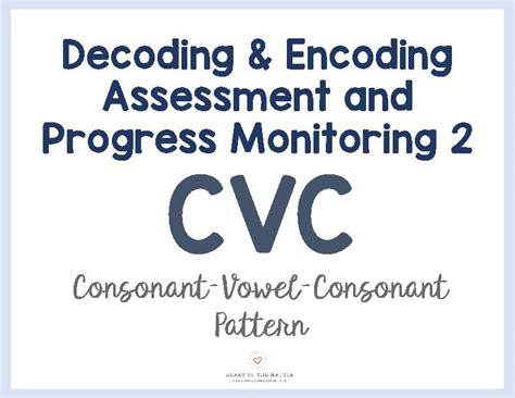 Decoding And Encoding Assessment And Progress Monitoring 2 Cvc Tpt