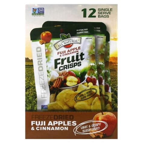 Brothers All Natural Fruit Crisps Fuji Apple And Cinnamon 12 Single Serve Bags 0 35 Oz 4 23 Oz