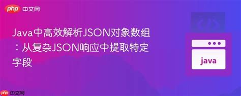 Java中高效解析json对象数组：从复杂json响应中提取特定字段 Java教程 Php中文网