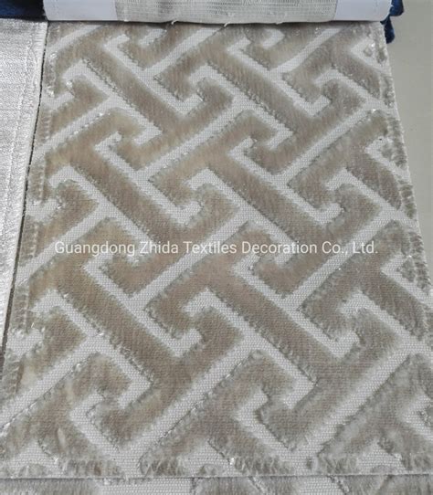 Home Textiles Cut Velvet With Glue Embossed Upholstery Sofa Covering
