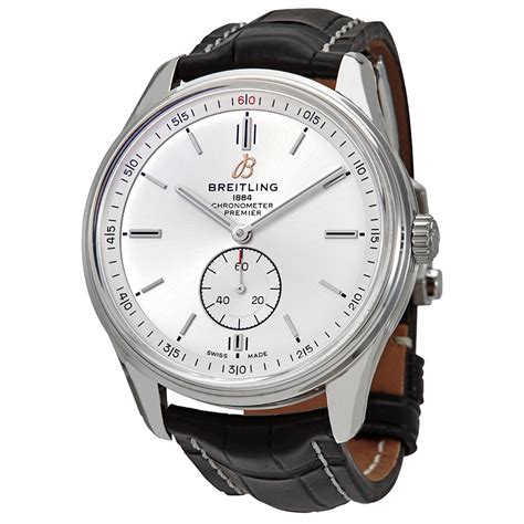 Breitling Premier Automatic Chronometer Silver Dial Mens Watch