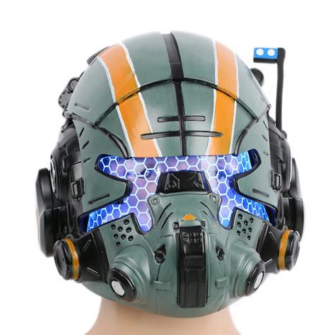 Titanfall 2 Jack Cooper Helmet Full Head Cosplay Mask With Led Light