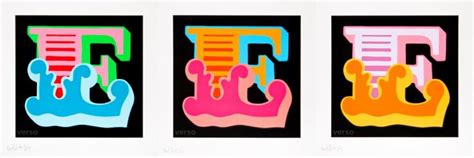 Ben Eine E Art Car Boot Sale Print Set Ben Eine E Art Car Boot Sale Print Set