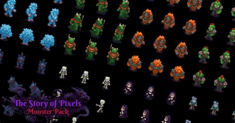 The Story Of Pixels Monster Pack Rpg Visual Novel 2d Characters