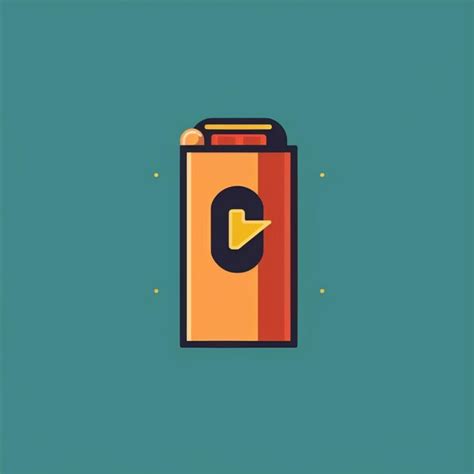 Premium Ai Image Flat Color Battery Logo Vector