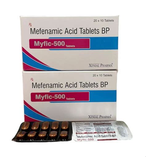 Mefenamic Acid 500mg Myfic 500 Tablet At Rs 28 5 Box Meftal Spas In