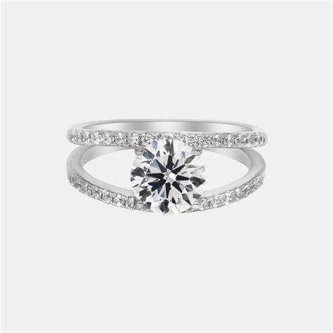 【726】begin Again Split Tension Set 15 Carat Moissanite Ring