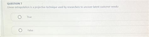 Solved QUESTION Linear Extrapolation Is A Projective Chegg