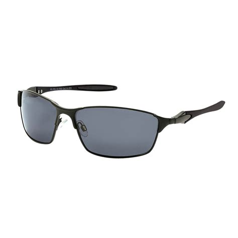 Malcolm Metal Wrap Around Sunglasses Men Dark Grey Smoke Black Ice