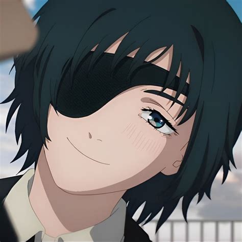 Stylish Anime Character With Black Hair And Blue Eyes Himeno