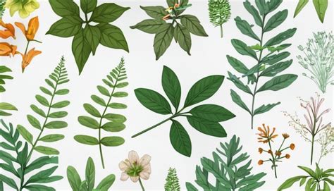 Premium Photo Botanical Pattern Background