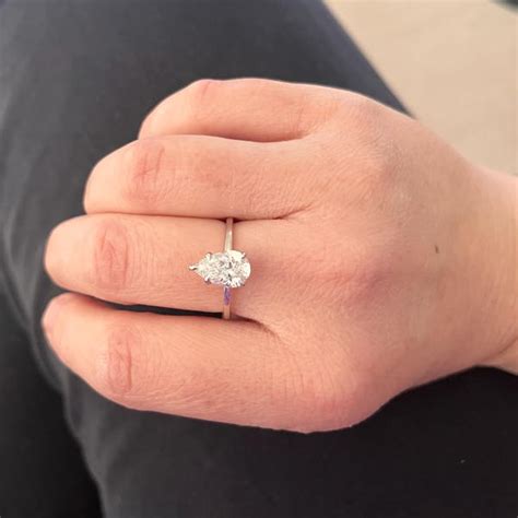2 Carat Pear Cut Lab Grown Diamond Ring Pear Shaped Engagement Ring