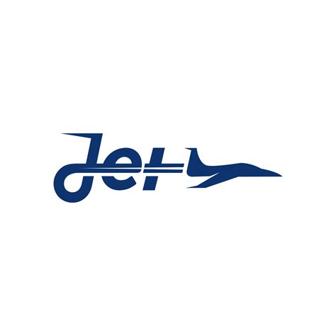 Jet Letter With Plane Icon Logo Design Illustration Plane Logo Design