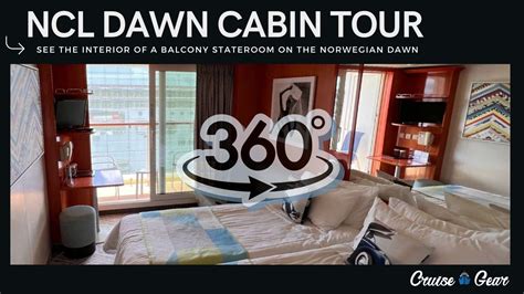 Norwegian Dawn Balcony Cabin 360 Tour Cruise Gear