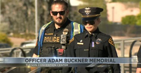 Police Hold Memorial Service For Fallen Officer Adam Buckner Video