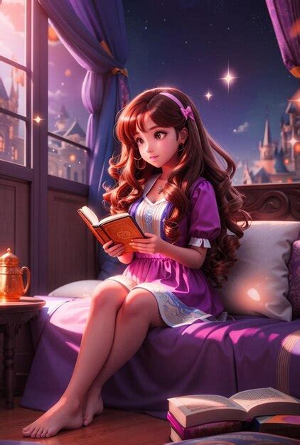 Premium Ai Image Barbie Reading Book In Her Room