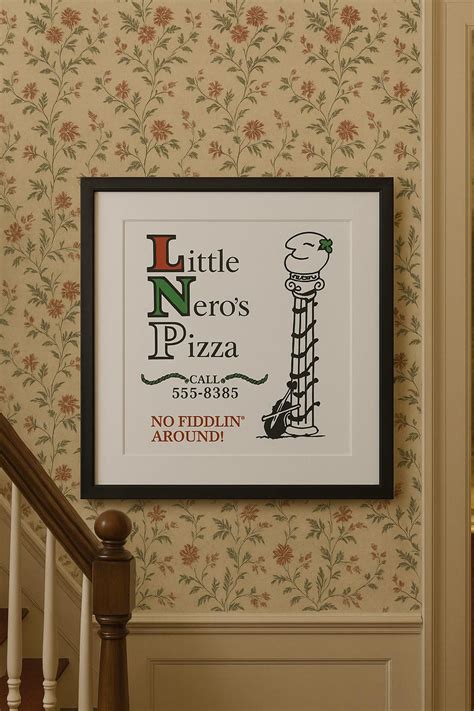 Little Neros Pizza Box Art Home Alone Art Etsy