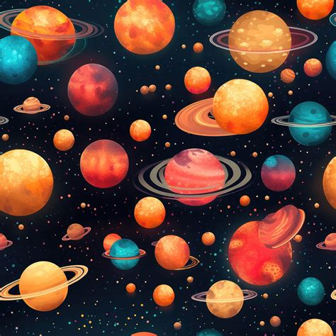 Space Theme Backgrounds Illustration 20 Patterns Seamless Etsy