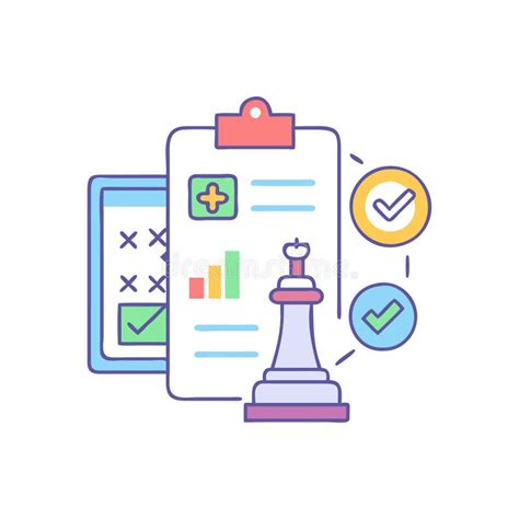 Dynamic Business Strategy Evaluation Icon Stock Vector Illustration