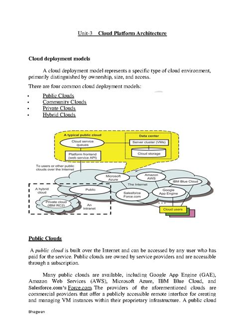 Unit 3 Unit 3 Cloud Computing Unit 3 Cloud Platform Architecture