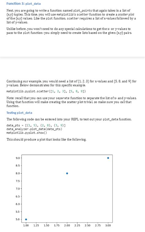 Solved Function Plot Data Next You Are Going To Write A Chegg
