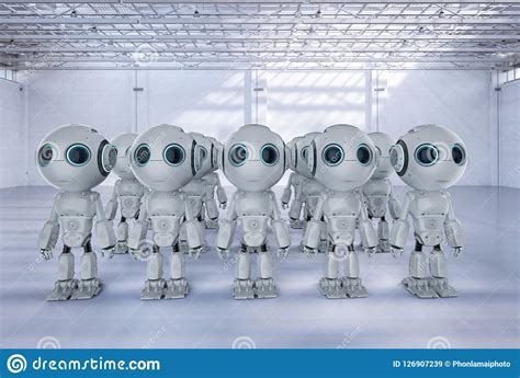 Mini Robots Assembly Stock Illustration Illustration Of Assembly