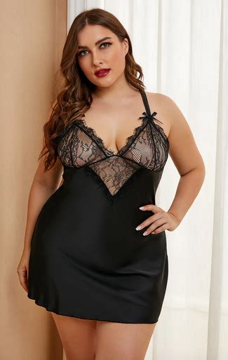 Eve Satin Chemise And G String Curvaceously Yours Lingerie