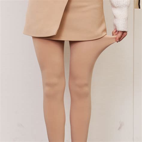 Custom 600d Skin Fleshcolor Winter Large Size Leggings Plus Velvet