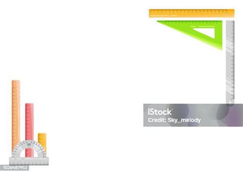 학교 배경 통치자의 다양 한 종류를 다시 하 고 텍스트 배치 플라이어 또는 발표 디자인 서식 파일 벡터 일러스트입니다 0명에 대한 스톡 벡터 아트 및 기타 이미지 Istock