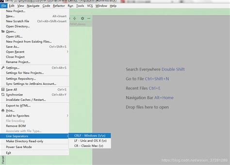 Phpstorm快速的对整个项目进行换行符的改变 Json159 博客园
