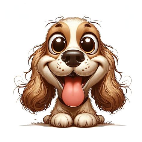 Funny Illustration Of A Cocker Spaniel Stock Illustration