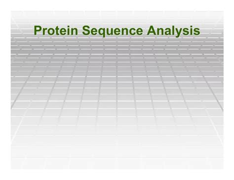 Ppt Protein Sequence Analysis Protein Sequence Analysis Protein Powerpoint Presentation 695280