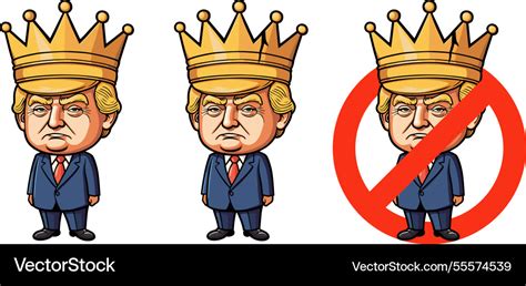 Donald Trump King Portrait Royalty Free Vector Vectorstock