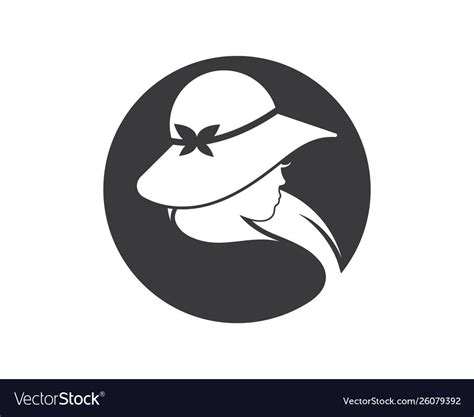 Beauty Woman With Hat Template Royalty Free Vector Image