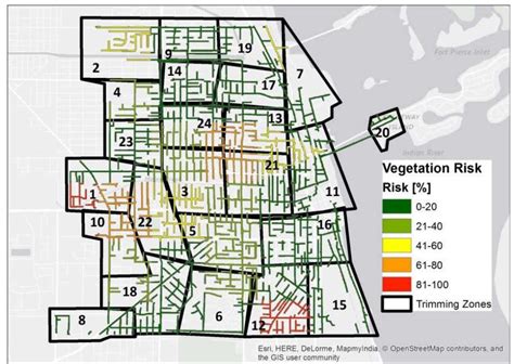 Vegetation Risk Map With Trimming Zones The Example Of The