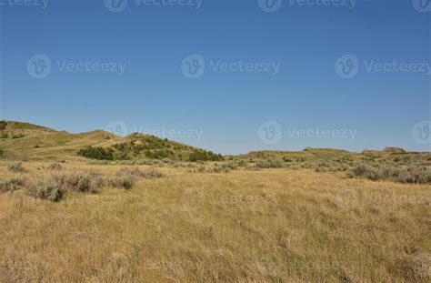 Prairie Grasses And Rolling Hills In Rural Countryside 19577382 Stock
