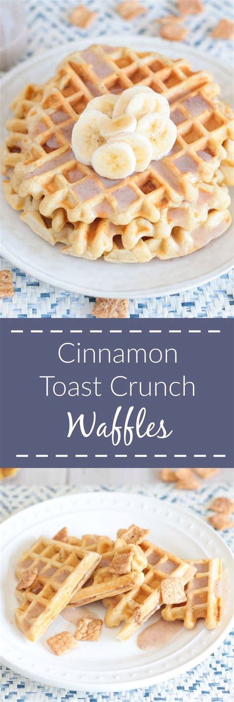 Cinnamon Toast Crunch Waffles with Cereal Milk Glaze - Le Petit Eats | Recipe | Cinnamon toast ...