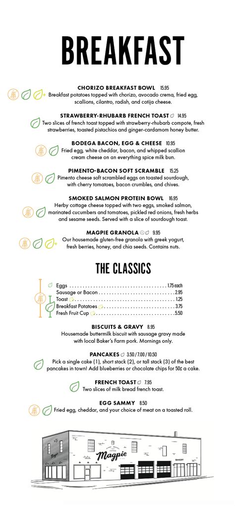 Gluten Free Menu — Magpie Diner