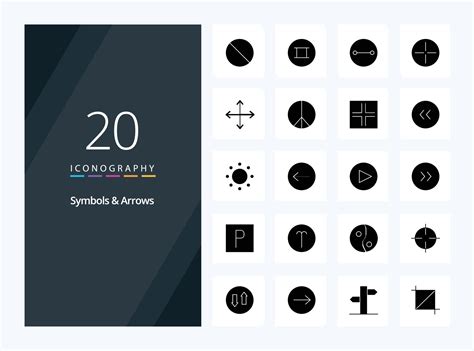20 Symbols Arrows Solid Glyph icon for presentation 19308437 Vector Art at Vecteezy